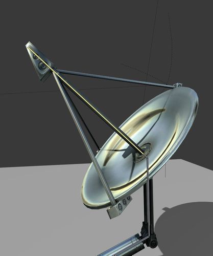 Satellite dishes rigged and low poly free VR / AR / low-poly 3D model ...