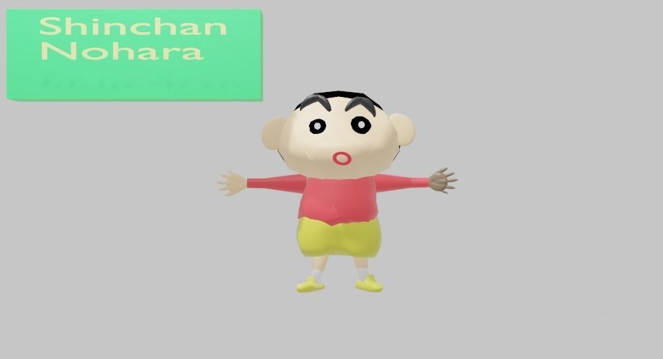 3D model Shinchan cartoon character VR / AR / low-poly | CGTrader