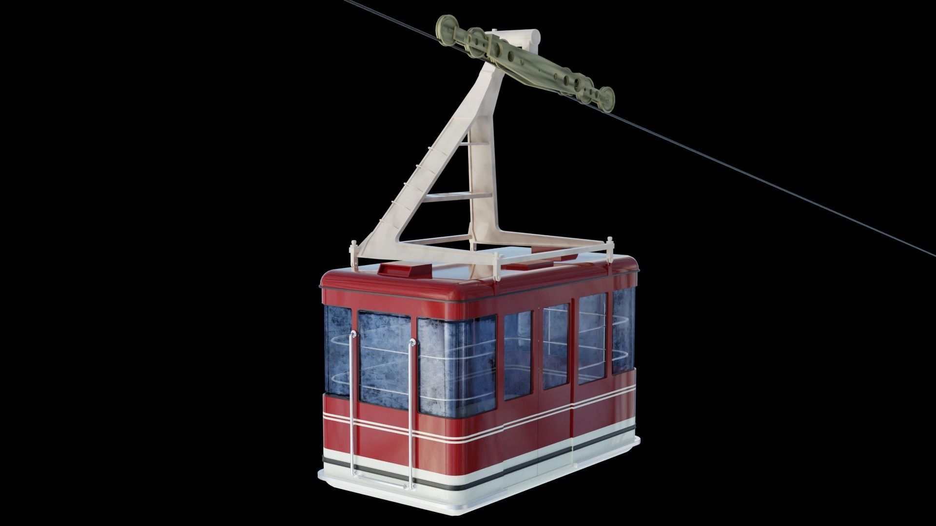 3D model cablecar cable car VR / AR / low-poly | CGTrader
