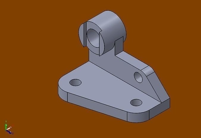 solidtutorial033 metal bracket free 3D model | CGTrader