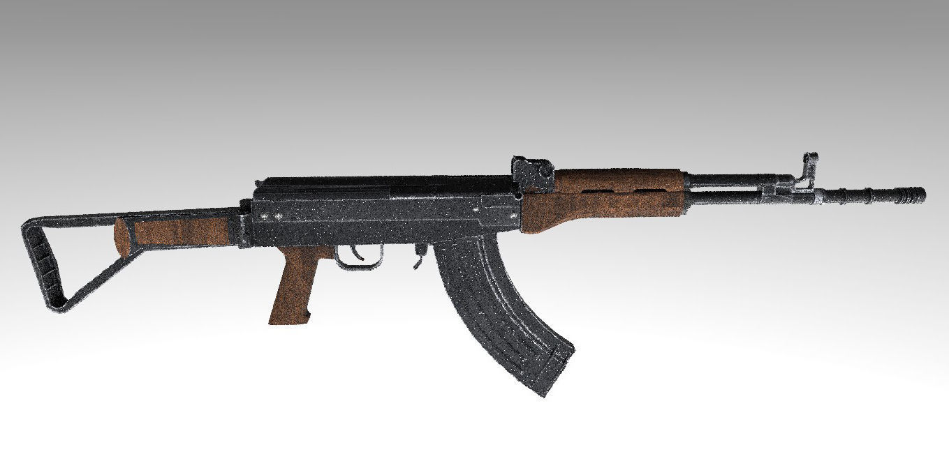 3D model Low Poly Assault Rifle BD-08 Ready to Use for Game VR / AR ...