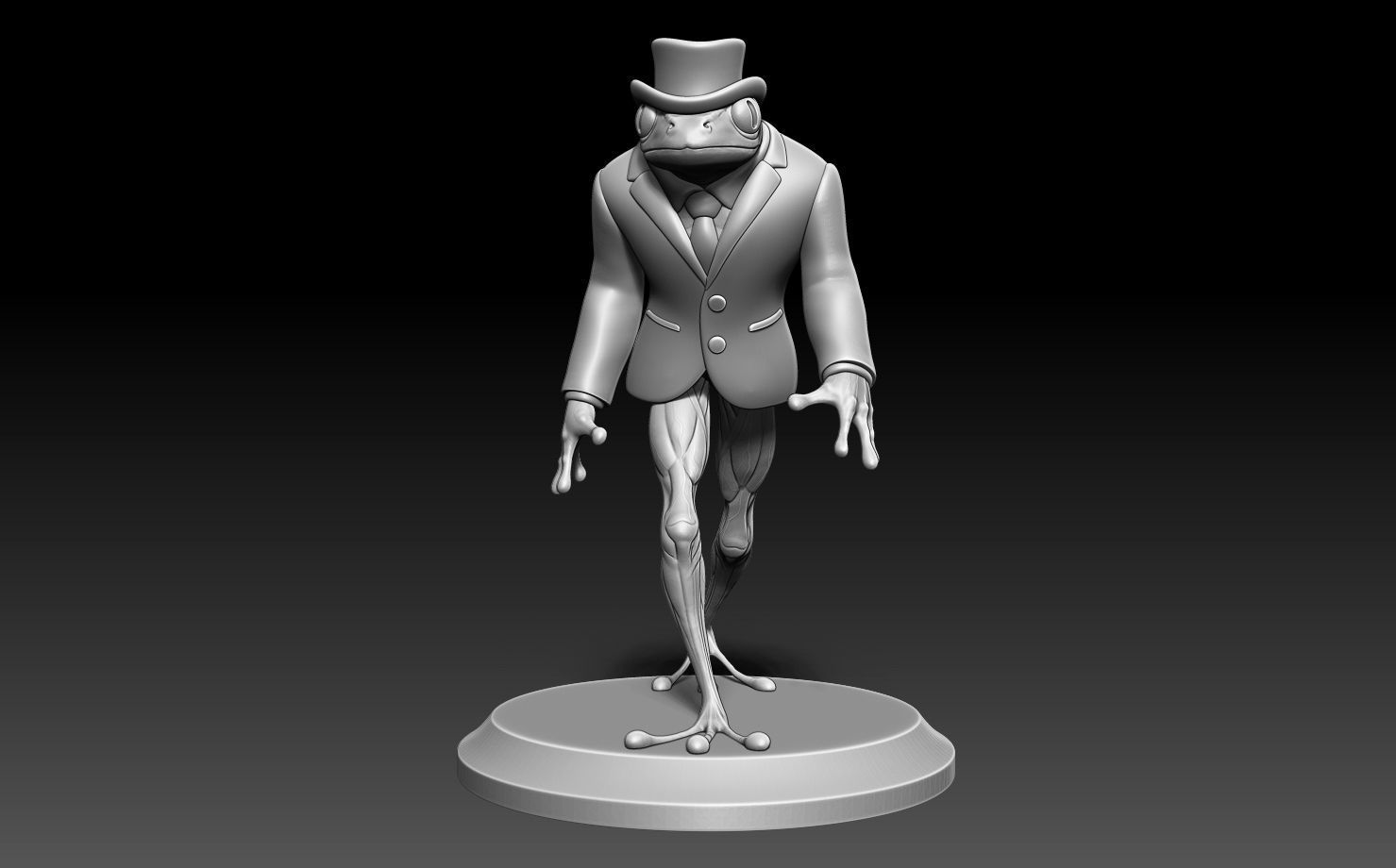 Dapper Frogman 3D model 3D printable | CGTrader