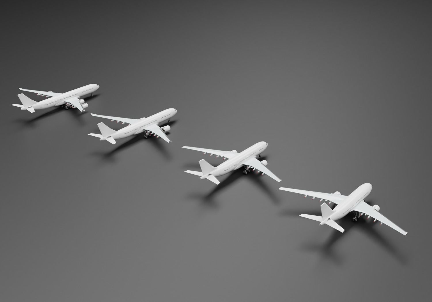 Airbus A300 A310 A330 A340 Pack 3D model | CGTrader