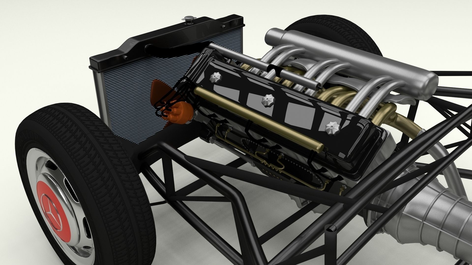 Fully Modelled Rigged Mercedes 300SL Gullwing HDRI 3D model rigged ...