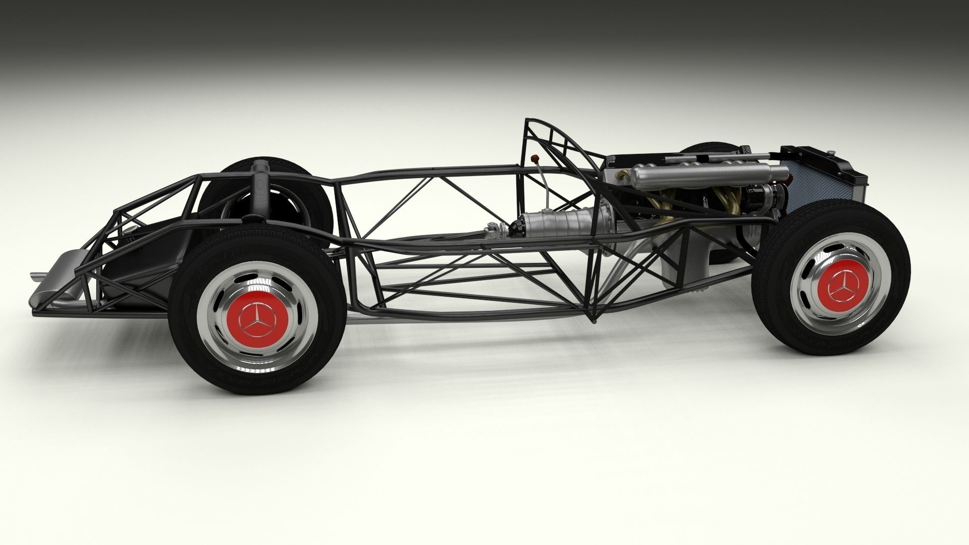 Fully Modelled Rigged Mercedes 300SL Gullwing HDRI 3D model rigged ...