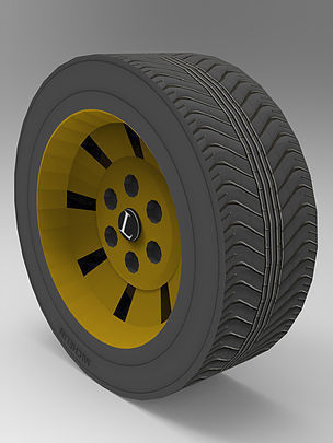 3D model Low poly Wheel tire VR / AR / low-poly | CGTrader