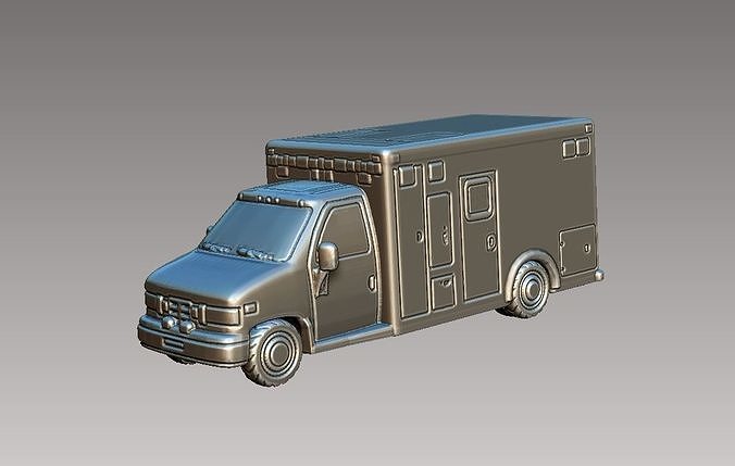 Ambulance Car 3D model 3D printable | CGTrader