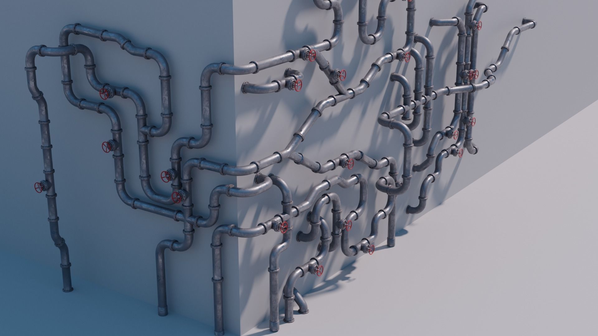 3D model Modular Pipes set VR / AR / low-poly | CGTrader