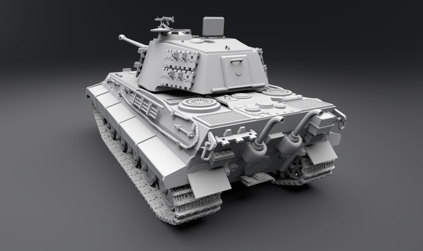 Tiger II Tank scale model 3D model 3D printable | CGTrader