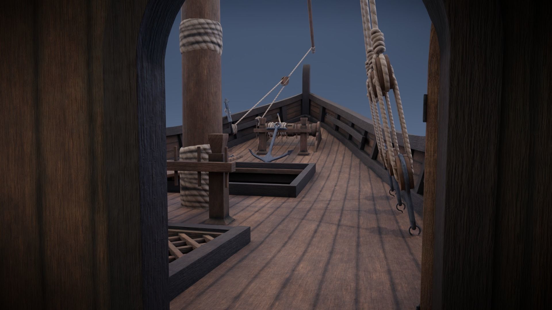 3D model Caravel mediterranean sailing ship VR / AR / low-poly | CGTrader