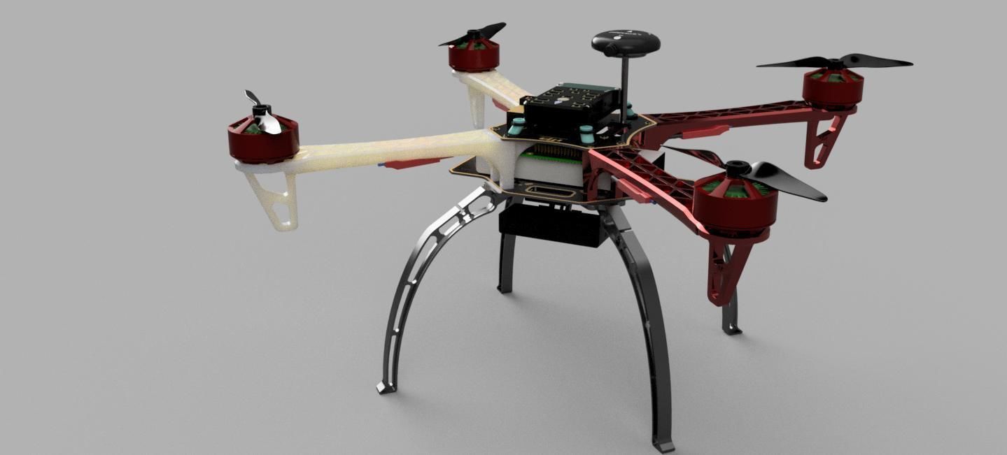 Complete Drone Design 3D model 3D printable | CGTrader