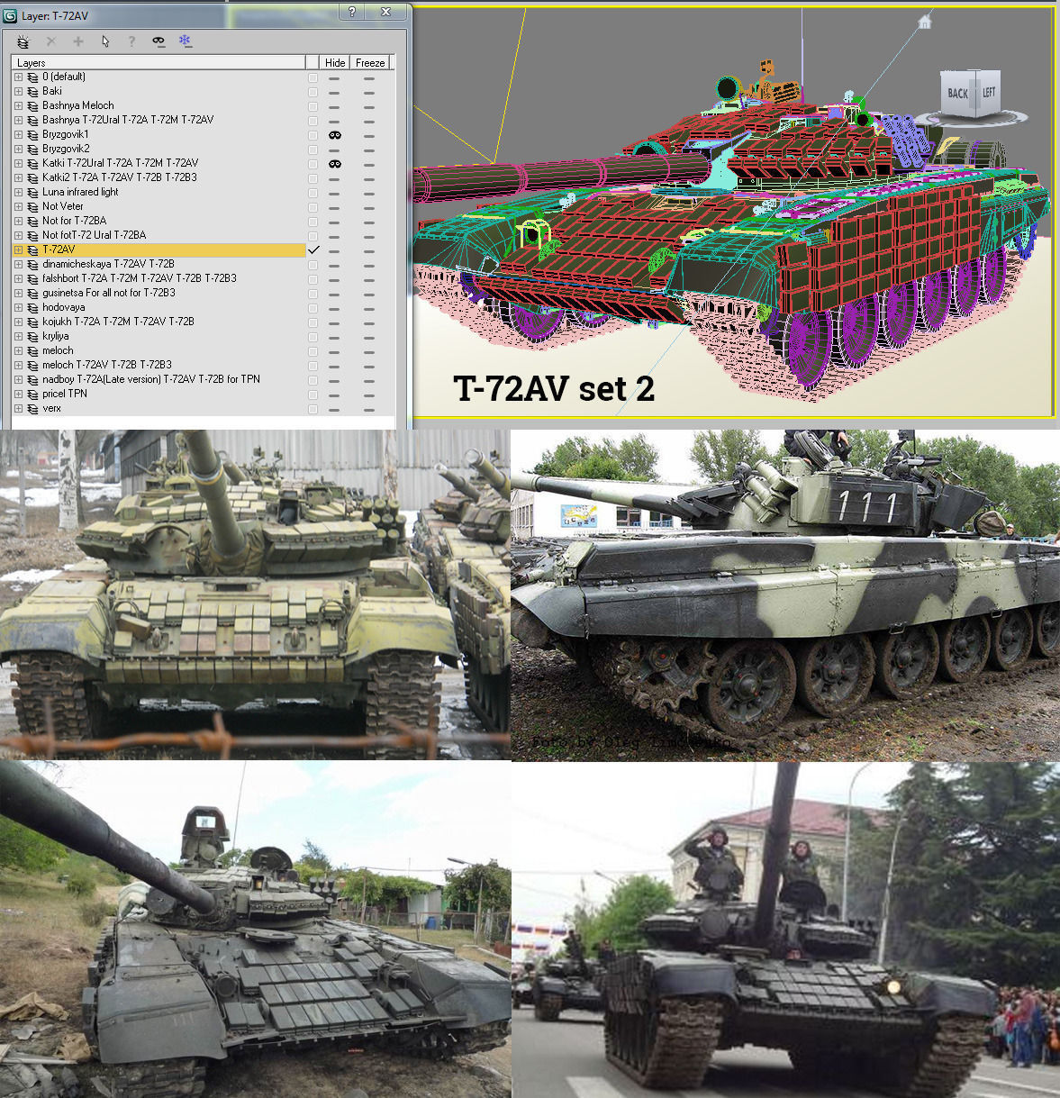 T-72AV Russian main battle tank 2 in 1 3D model | CGTrader