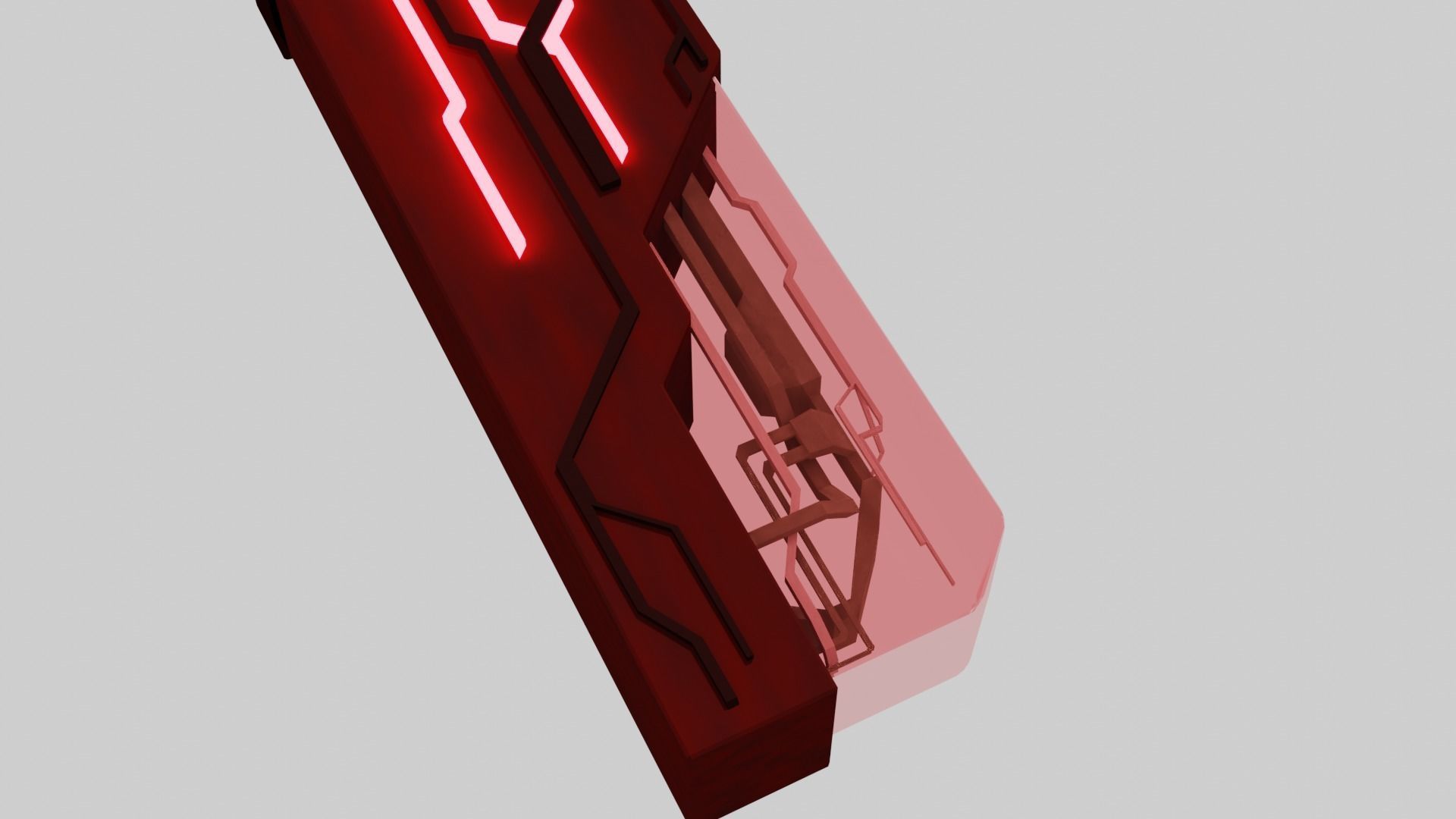 3D model USB Stick Flash Drive - Cyberpunk style - Red and Black VR ...