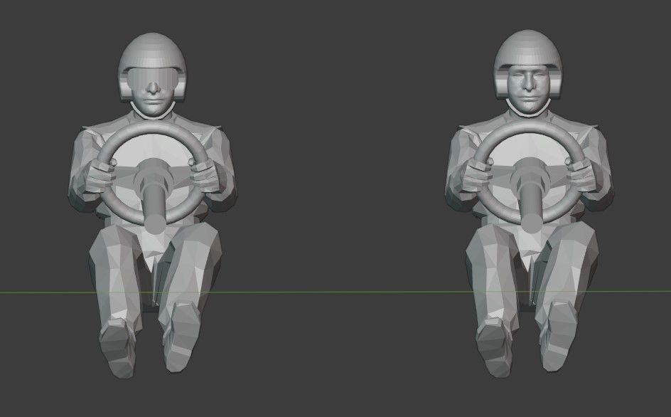 race car driver 3D model 3D printable | CGTrader