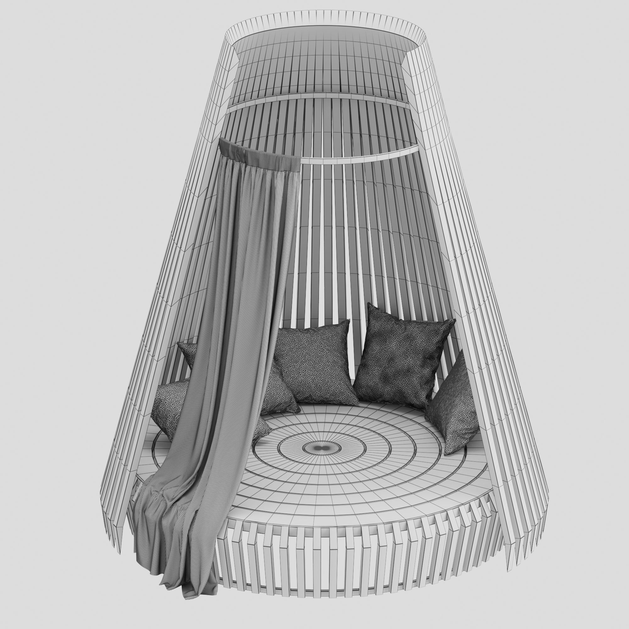 ETHIMO HUT LOUNGE BED 3D model | CGTrader