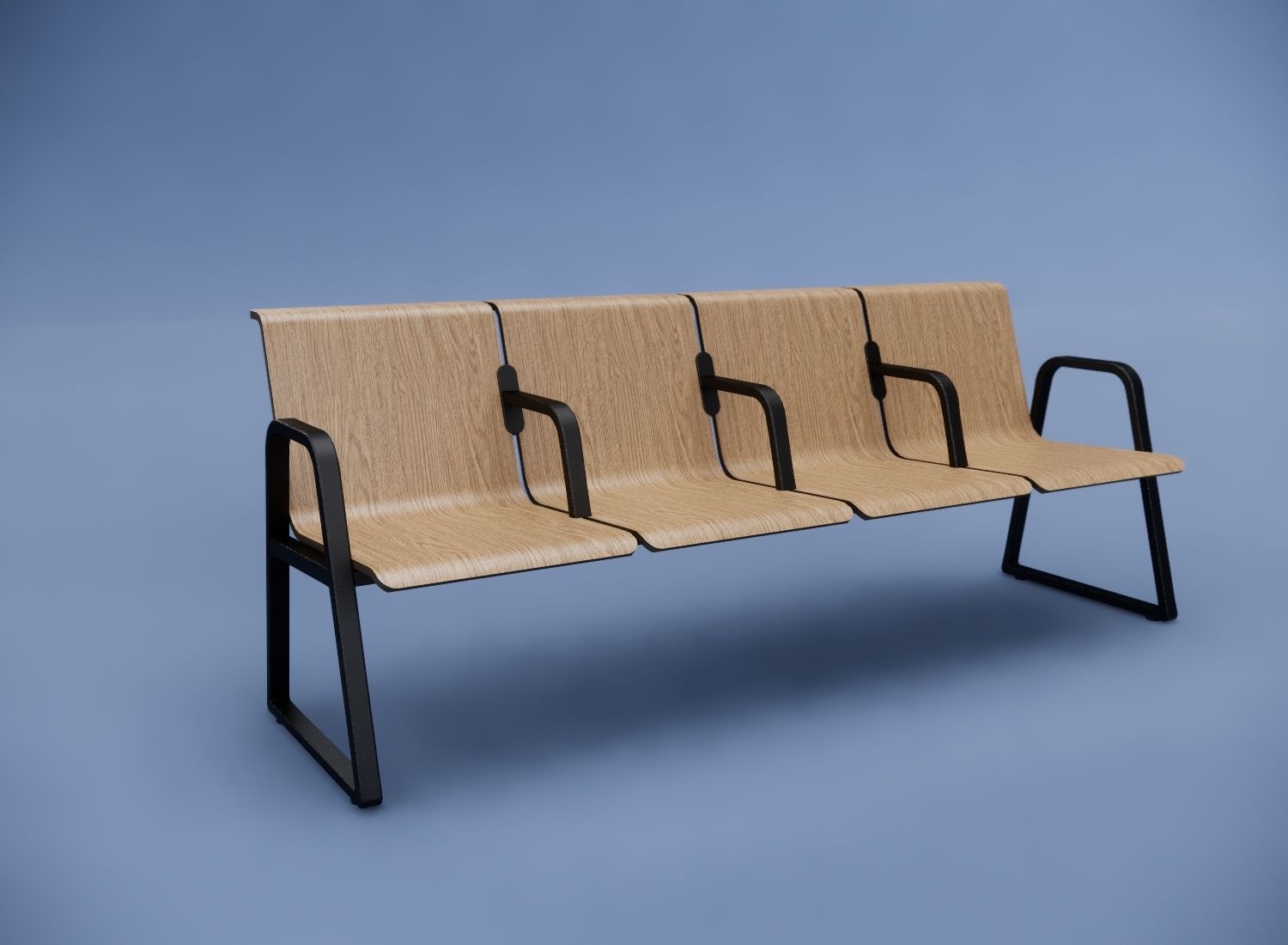 Waiting Chair Set 3 Sizes - Family for Revit 3D model | CGTrader