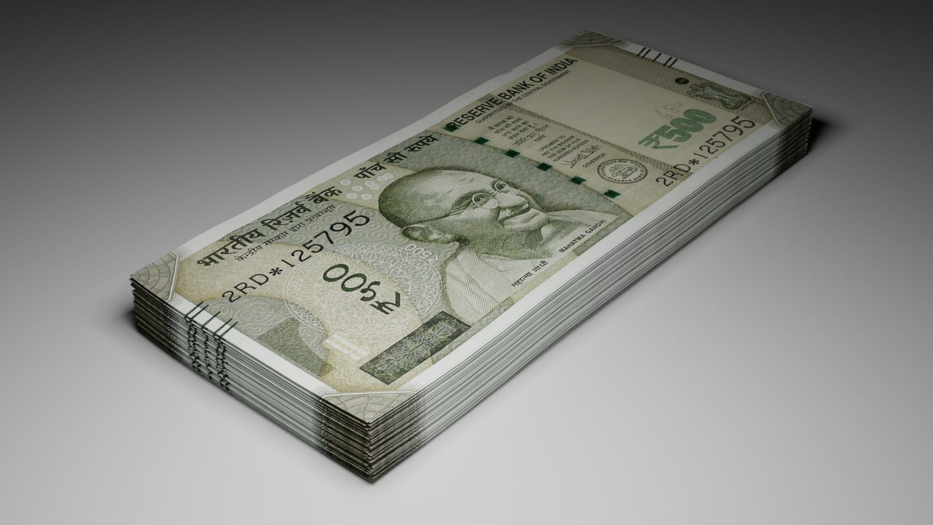 money stack of indian currency notes 3D model | CGTrader