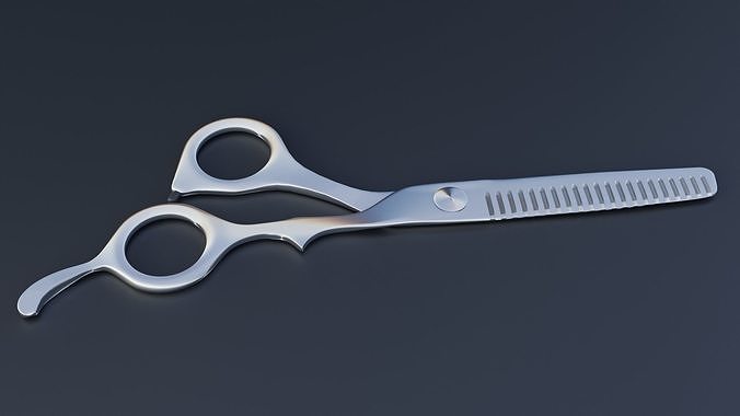 Professional Barber Steel Thinning Scissors 3D model | CGTrader