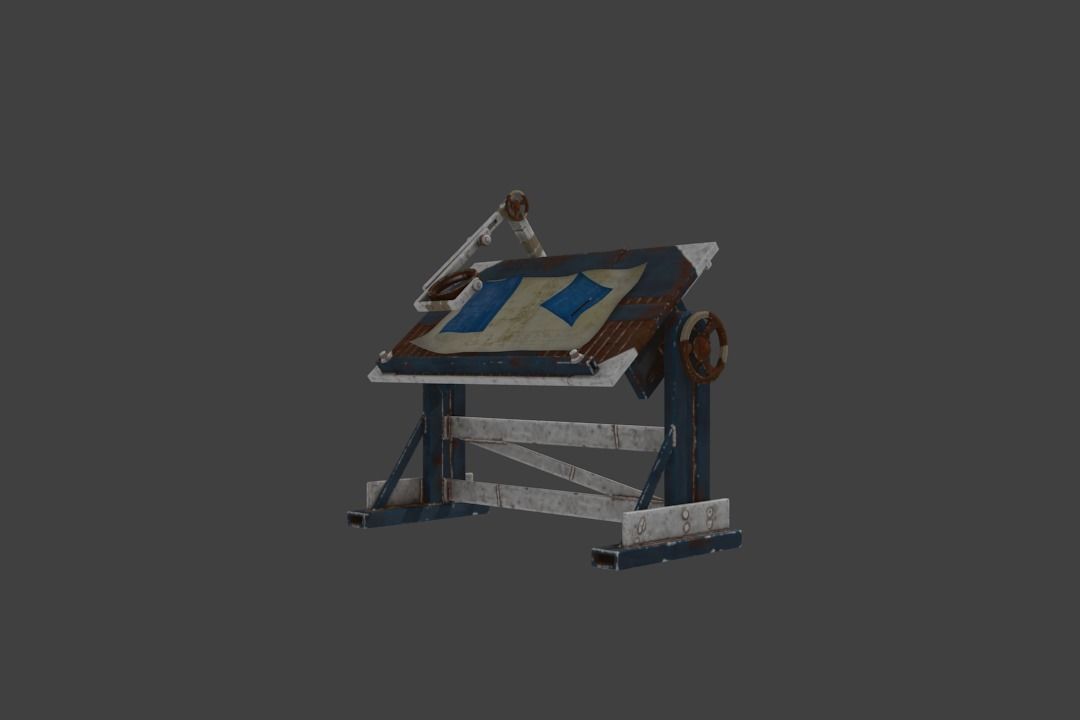 Rust - Research Table free 3D model | CGTrader