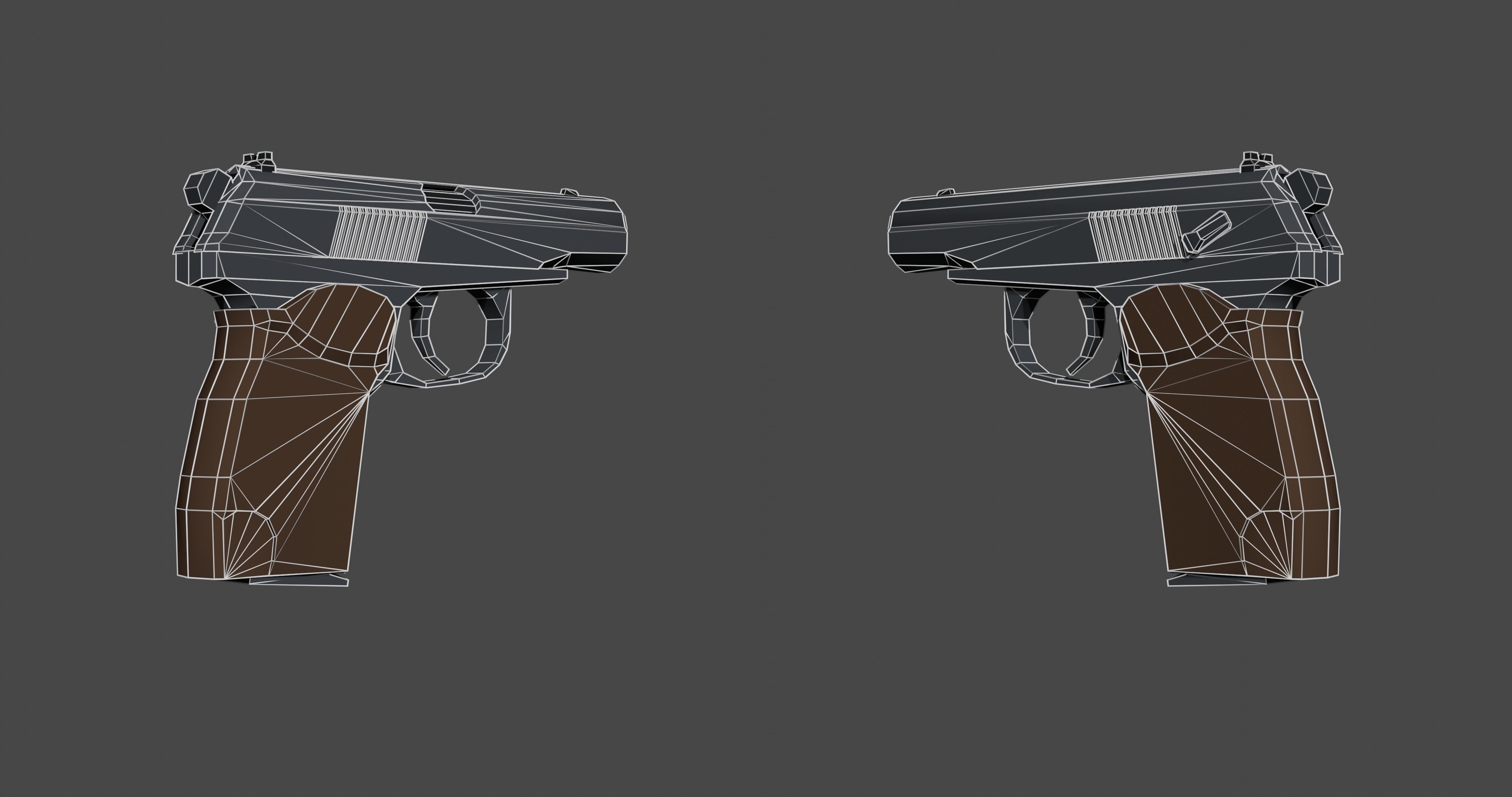 3D model PM pistol Weapons of the Russian Army - PM Low poly VR / AR ...