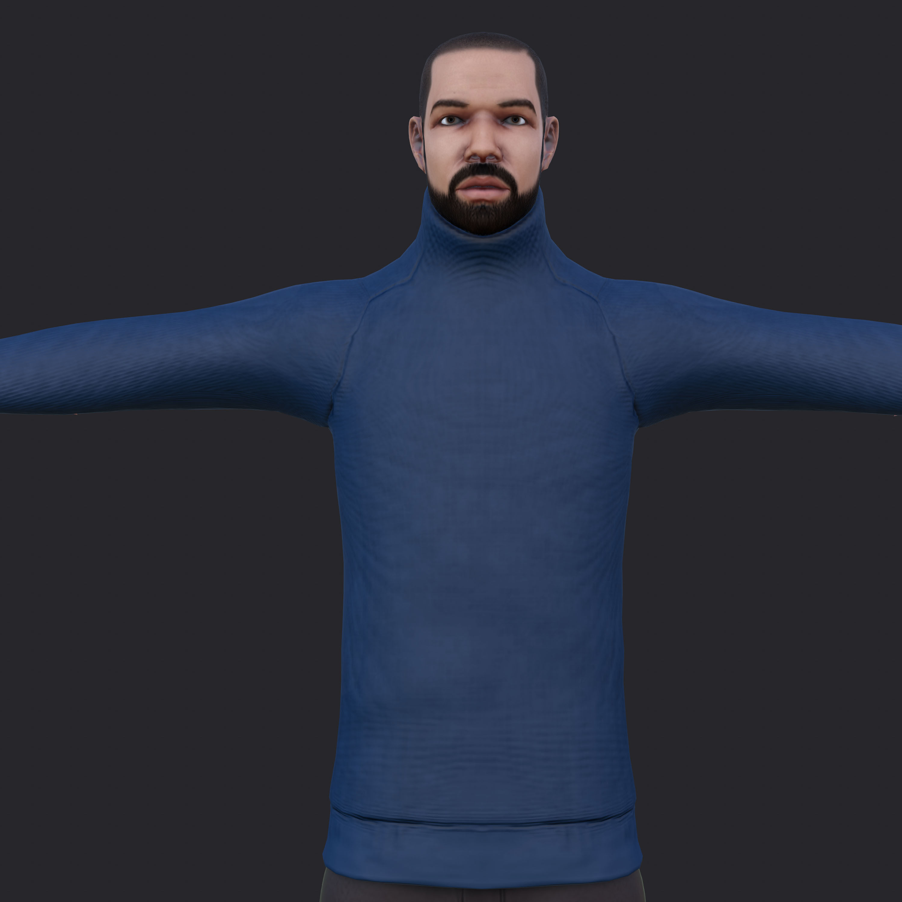 3D model Drake singer low poly Now Available with Rigging VR / AR / low ...