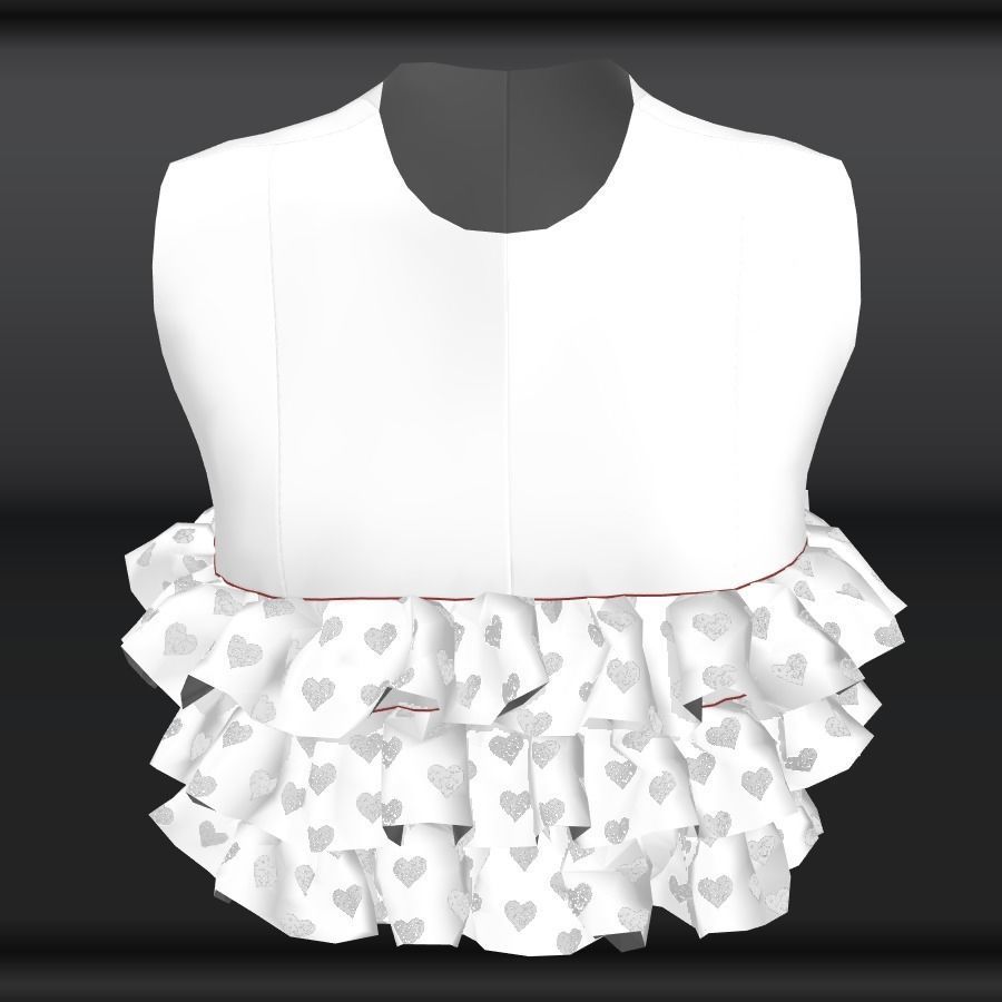 Ruffle blouse free 3D model | CGTrader