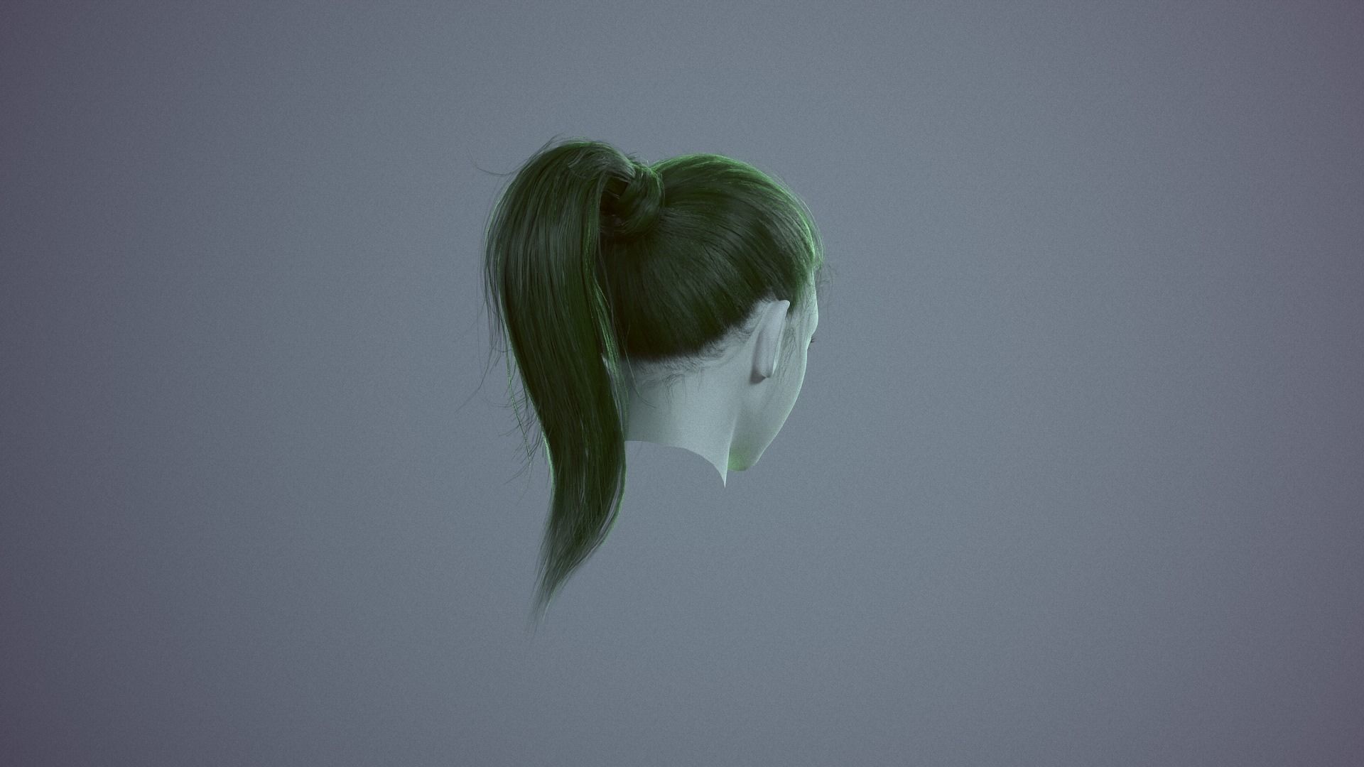 3D model Realtime Womans pony tail VR / AR / low-poly | CGTrader