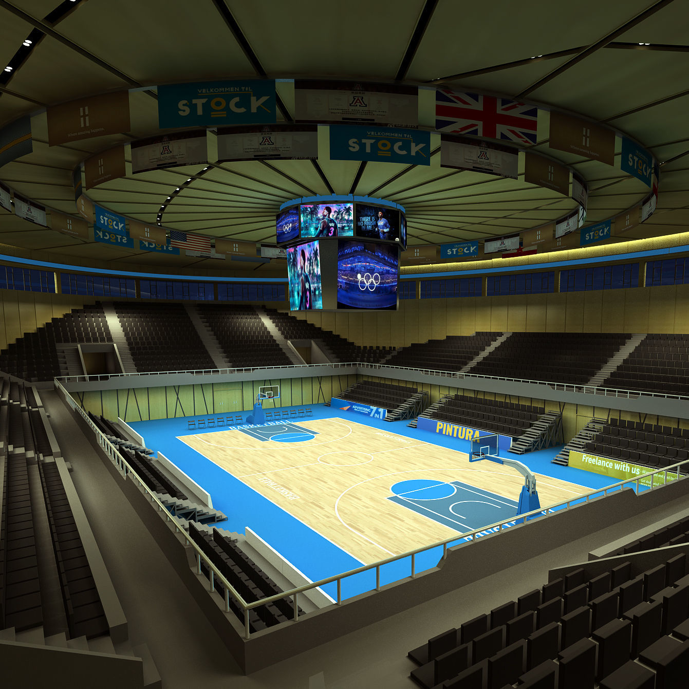 basketball arena 3D model | CGTrader