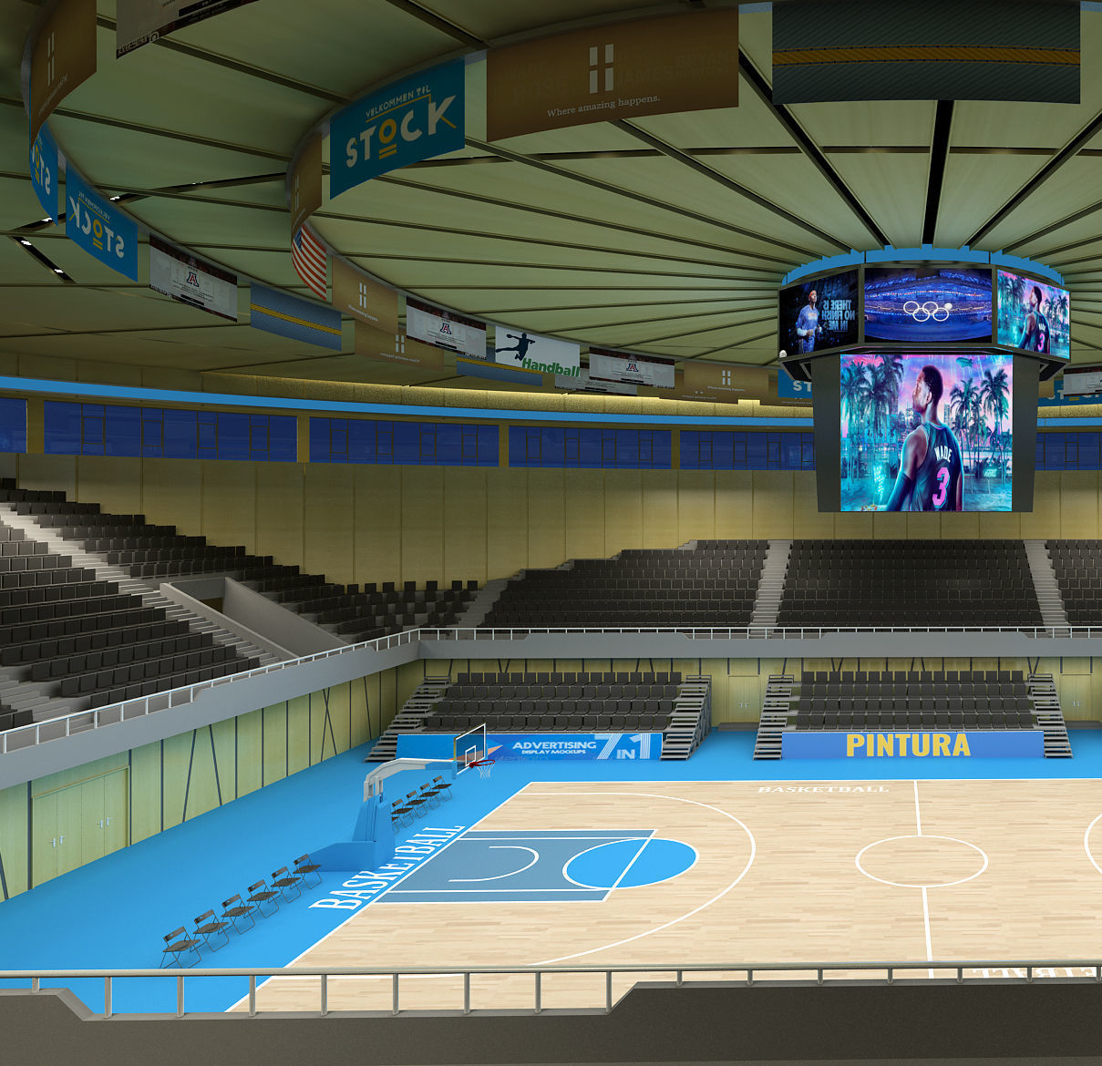 basketball arena 3D model | CGTrader