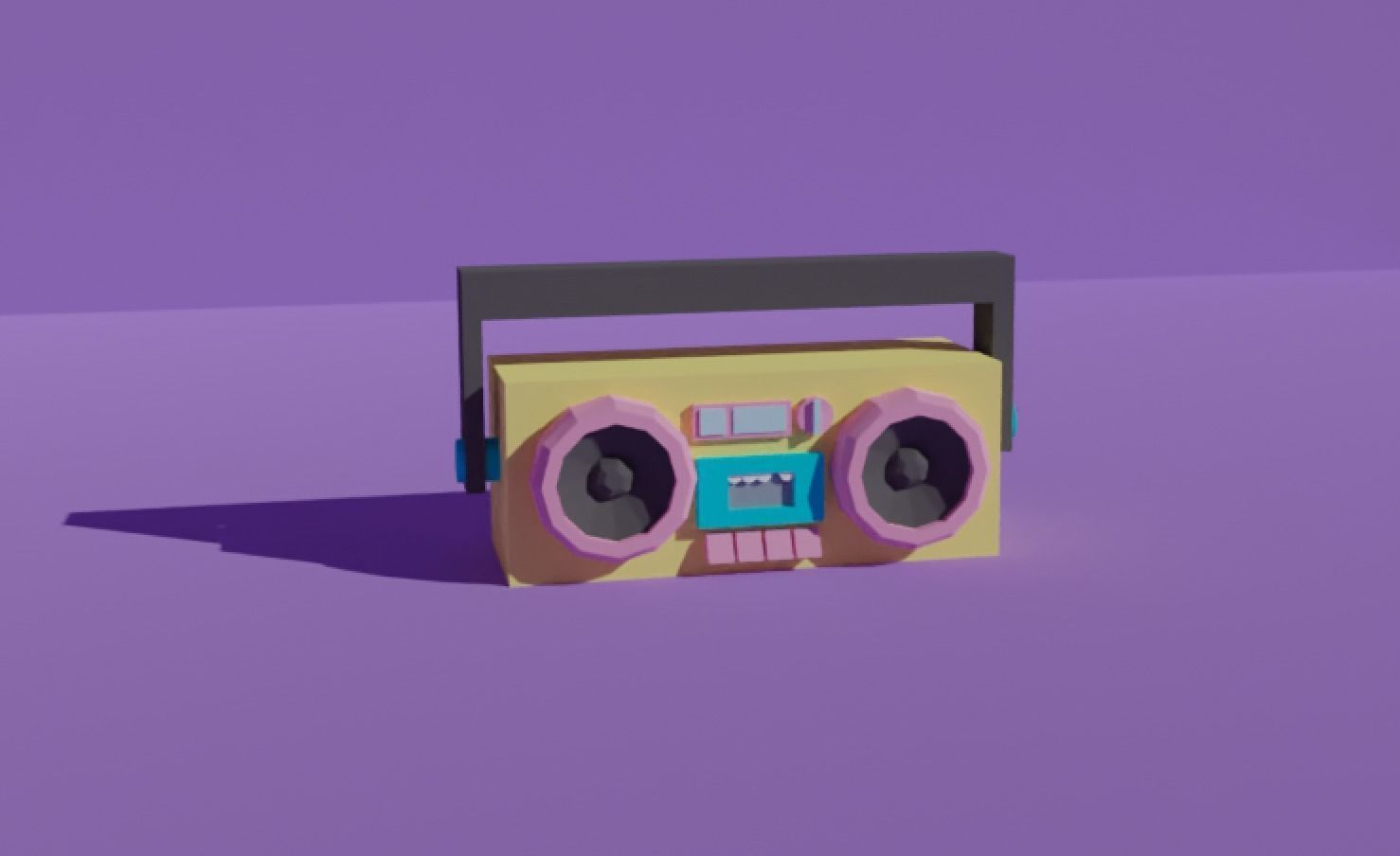 3D model LOW POLY ASSET BOOMBOX MODEL - LOWPOLYGONAL VR / AR / low-poly ...