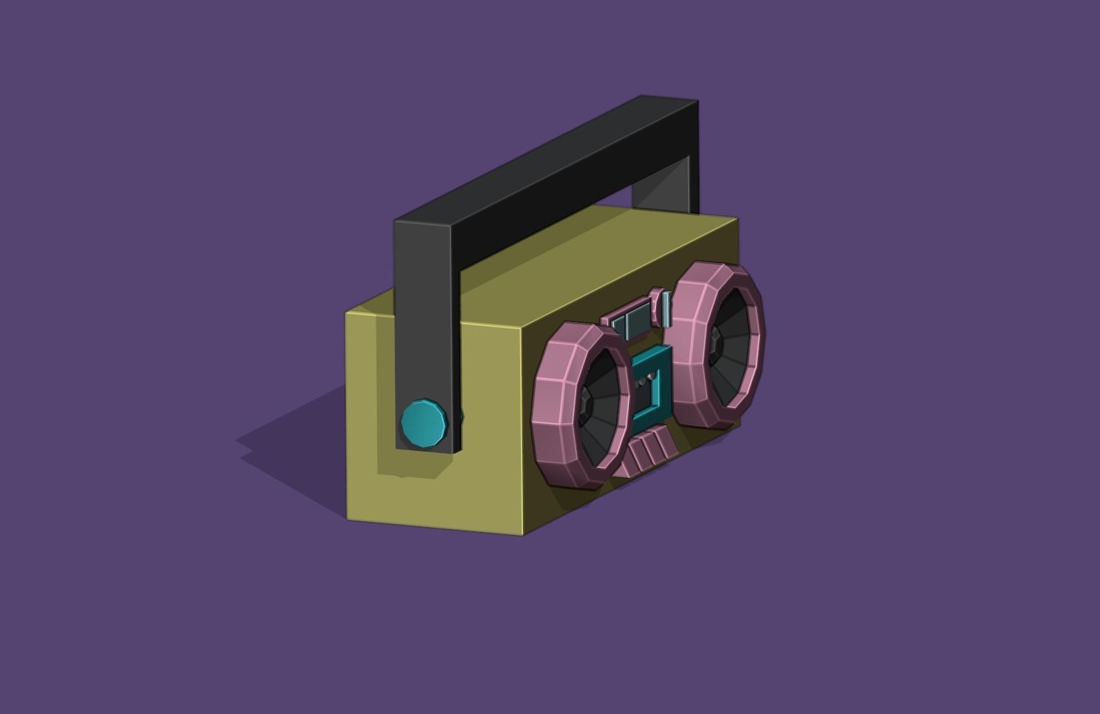 3D model LOW POLY ASSET BOOMBOX MODEL - LOWPOLYGONAL VR / AR / low-poly ...