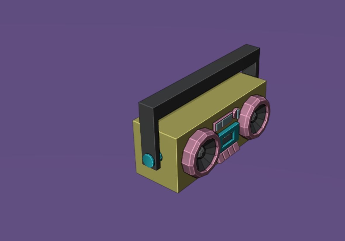 3D model LOW POLY ASSET BOOMBOX MODEL - LOWPOLYGONAL VR / AR / low-poly ...