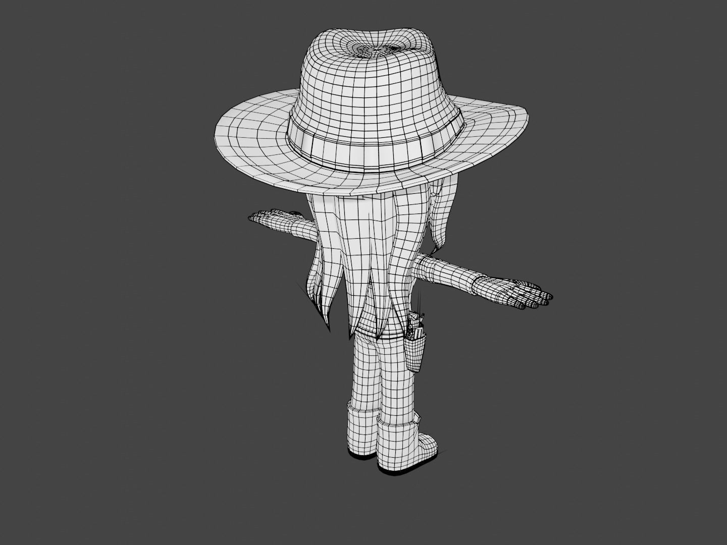 3D model animated western cowgirl - female cowboy - anime - toon VR ...