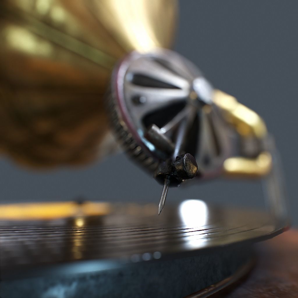 3D model Vintage Gramophone Animated VR / AR / low-poly animated | CGTrader