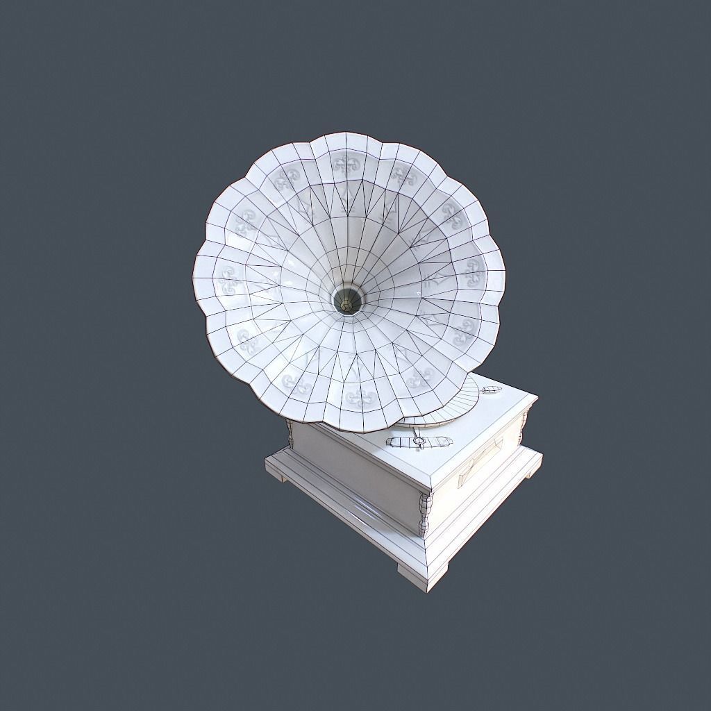 3D model Vintage Gramophone Animated VR / AR / low-poly animated | CGTrader