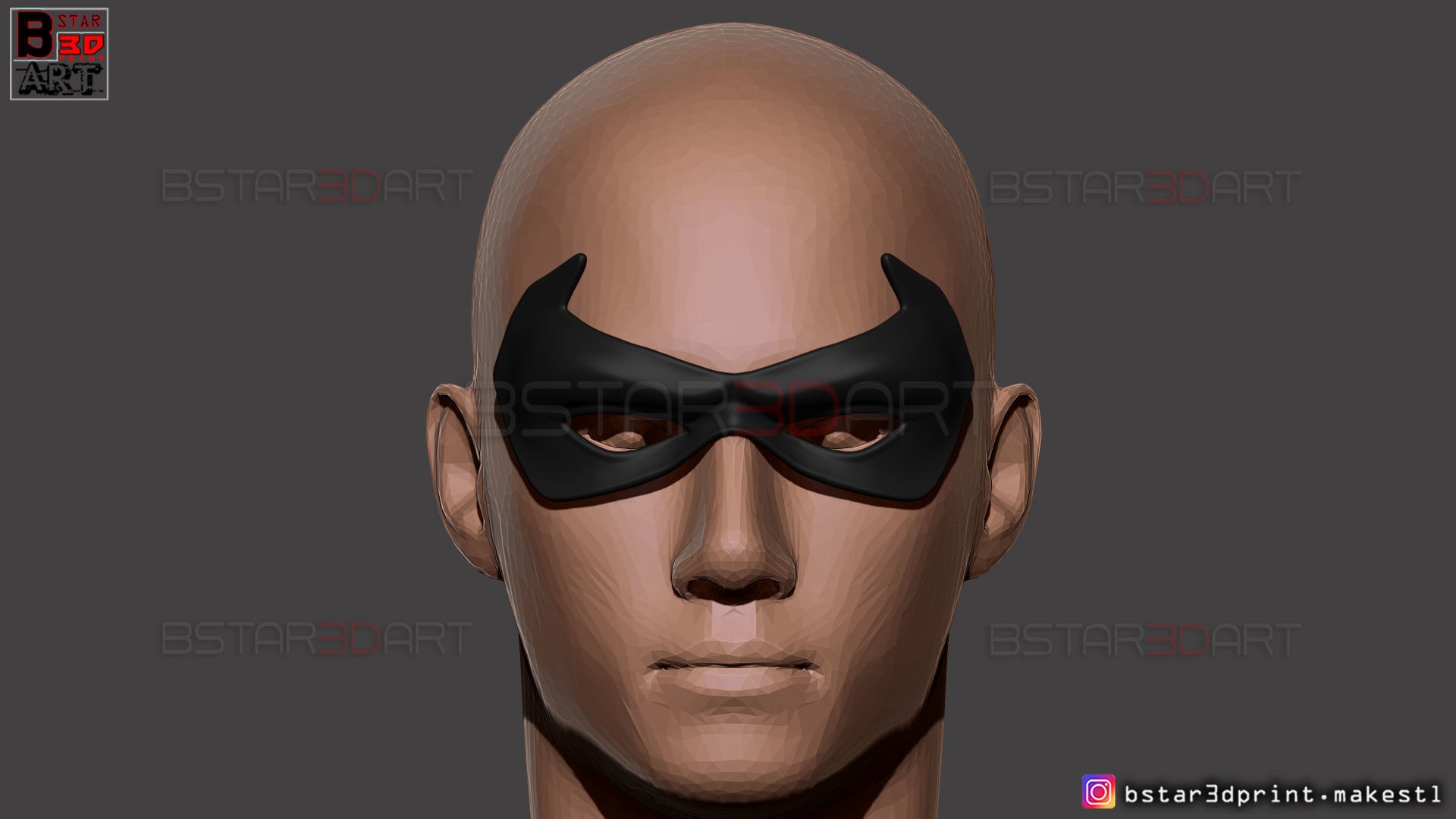 Robin Eyes Mask - DC comics Scale - Halloween Cosplay 3D model 3D ...