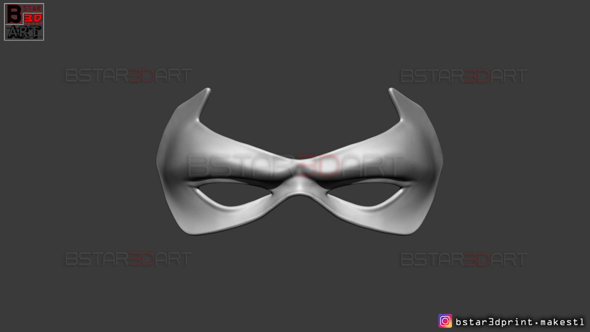 Robin Eyes Mask - DC comics Scale - Halloween Cosplay 3D model 3D ...