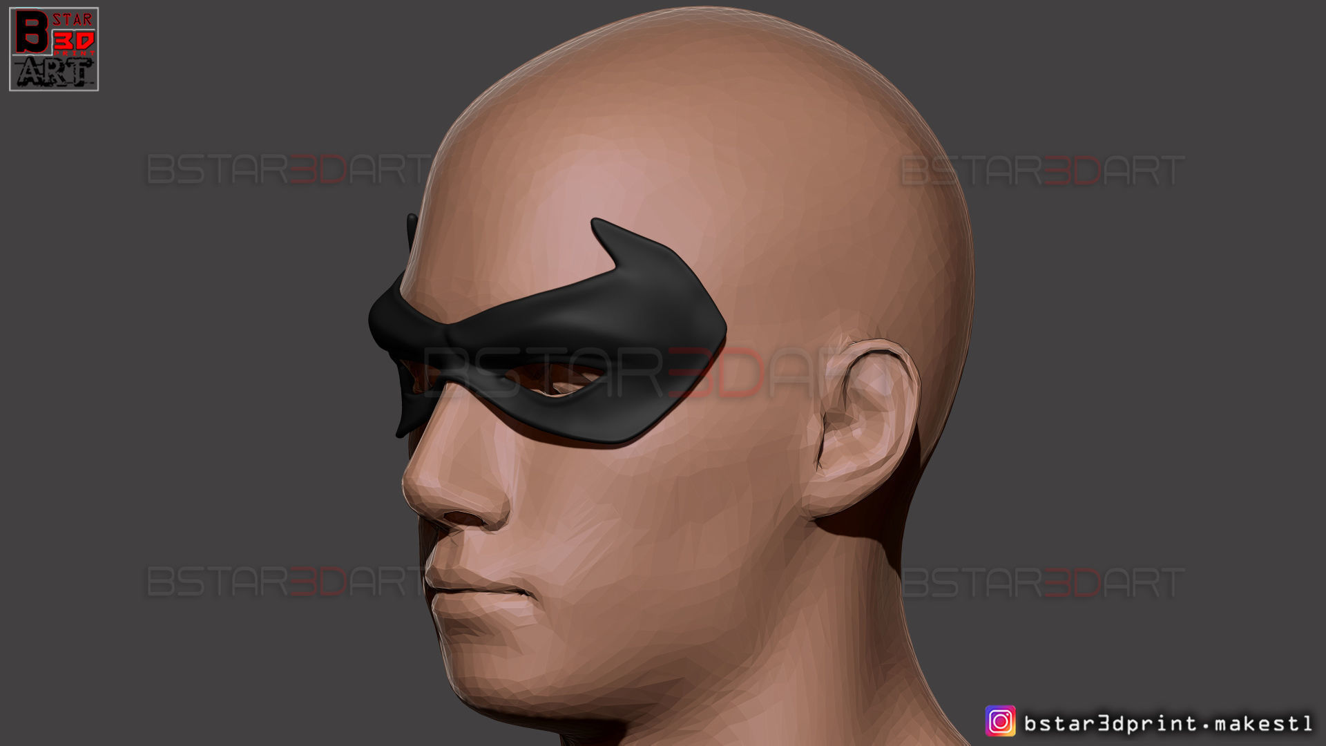 Robin Eyes Mask - DC comics Scale - Halloween Cosplay 3D model 3D ...