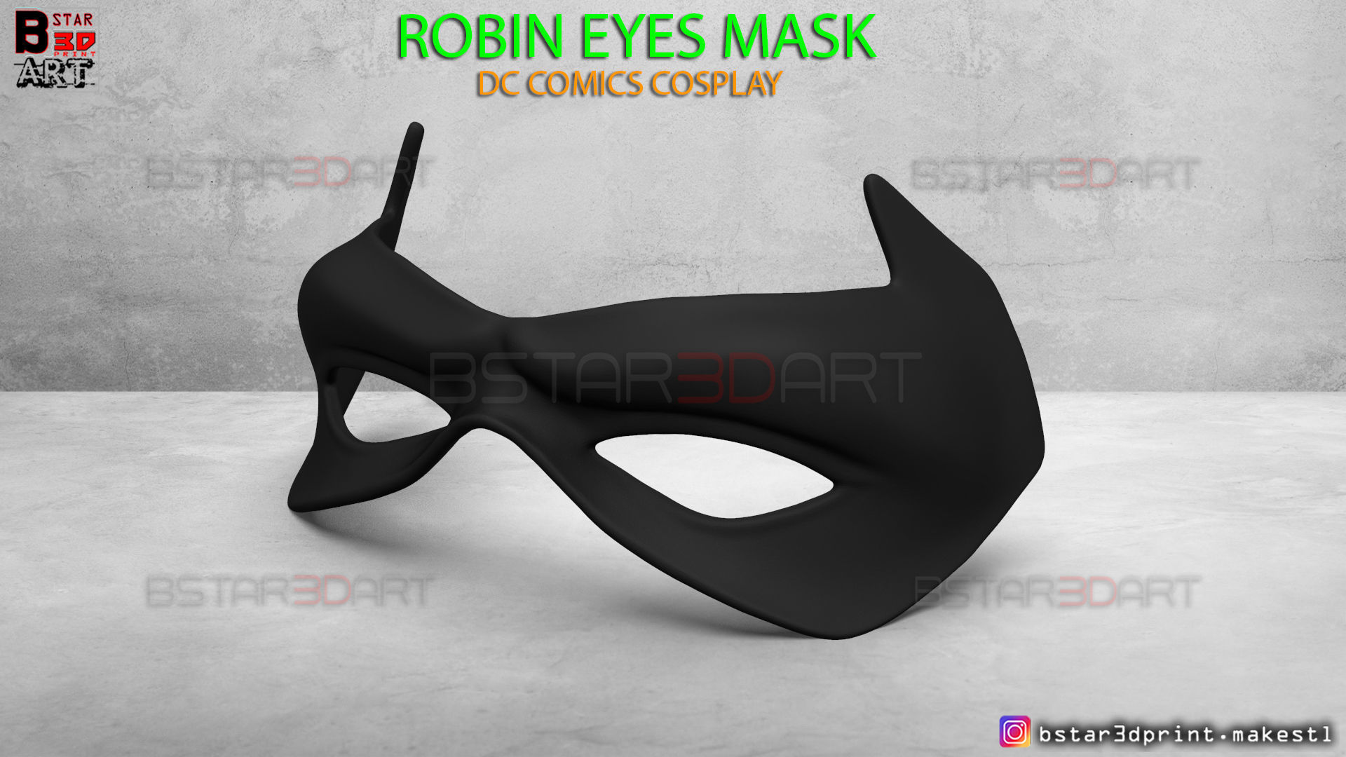 Robin Eyes Mask - DC comics Scale - Halloween Cosplay 3D model 3D ...