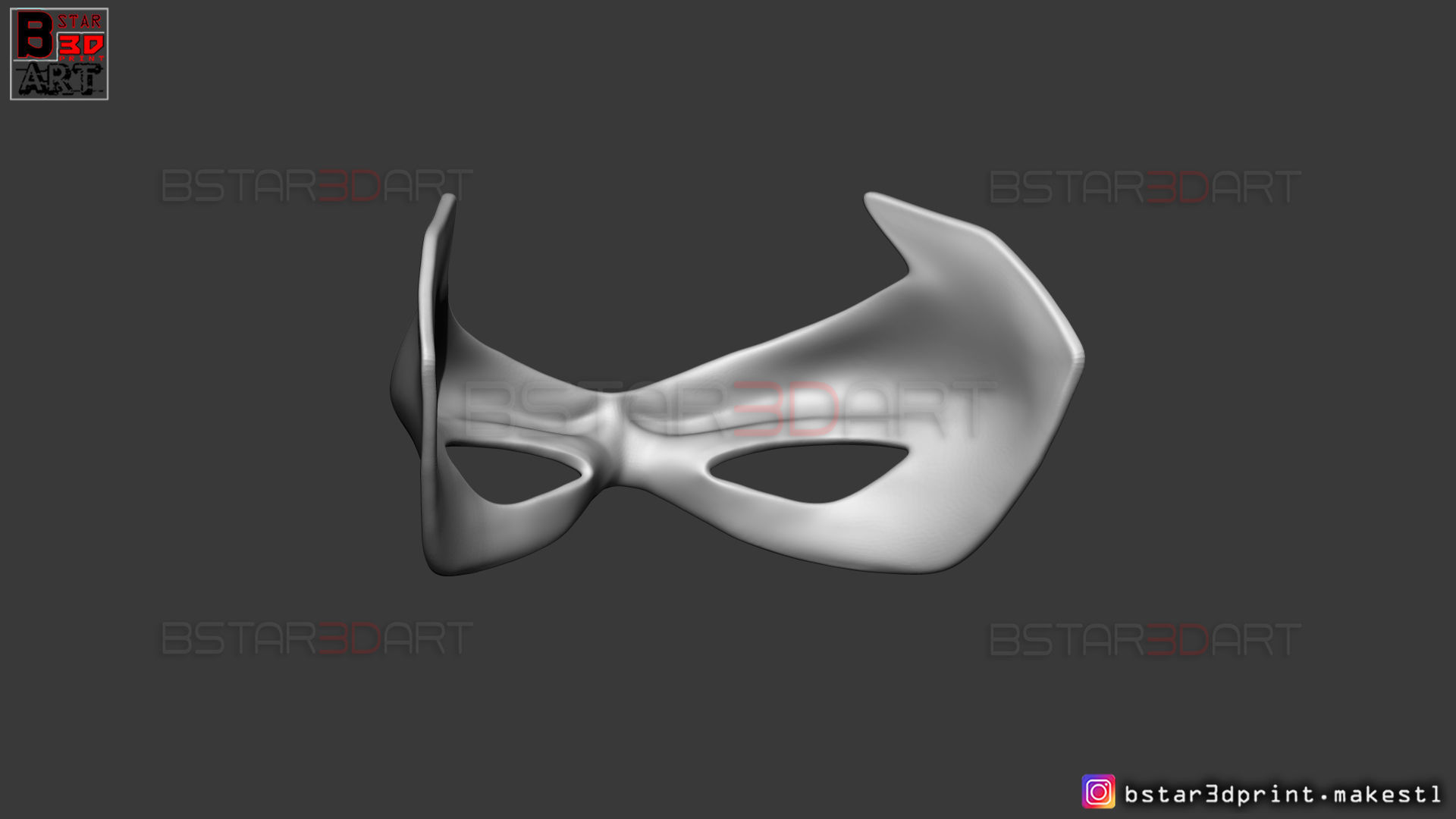 Robin Eyes Mask - DC comics Scale - Halloween Cosplay 3D model 3D ...