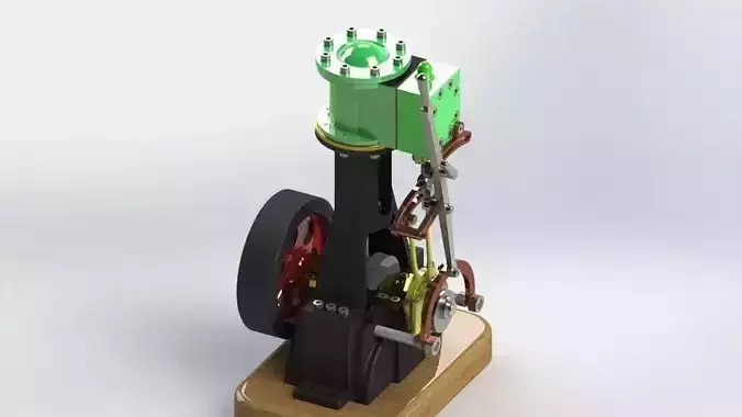 Steam Engine Vertical Reverse Gear free 3D model | CGTrader