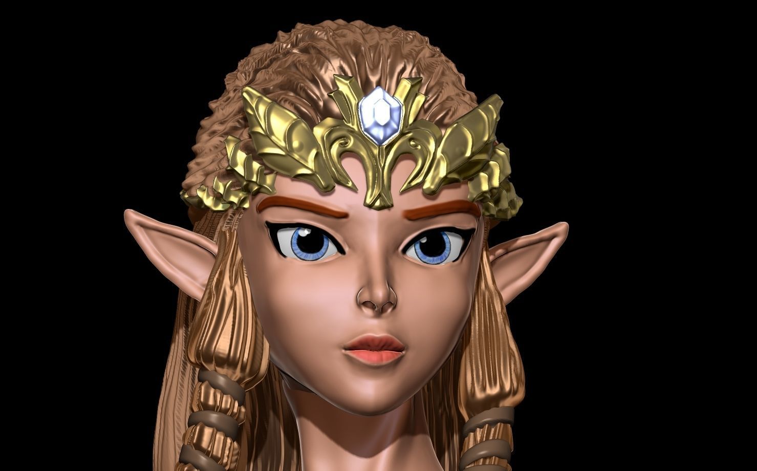 Zelda - Twilight princess bust 3D model 3D printable | CGTrader