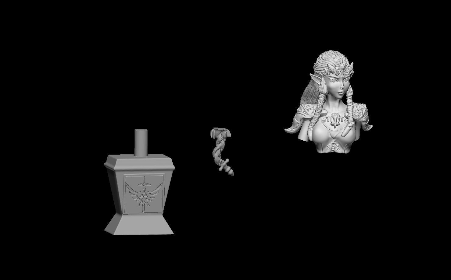 Zelda - Twilight princess bust 3D model 3D printable | CGTrader