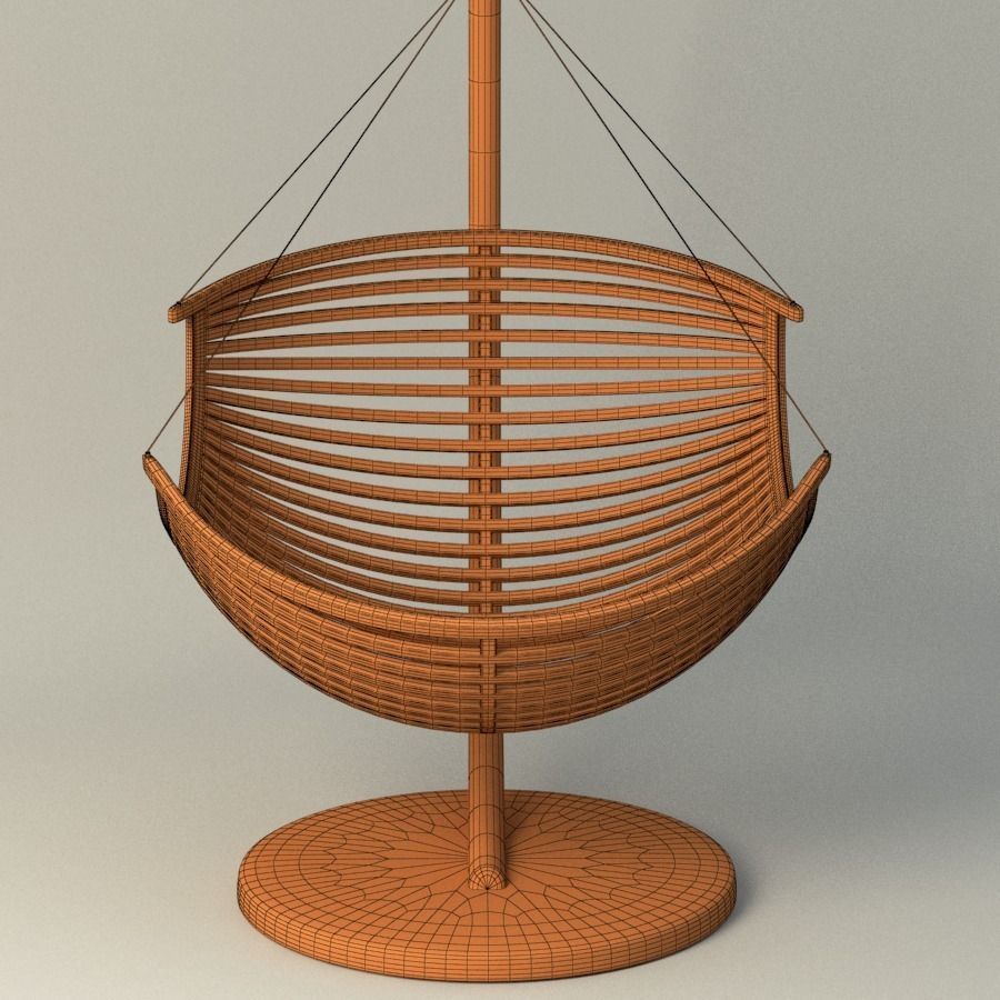 Wood Hanging Chair 3D model | CGTrader