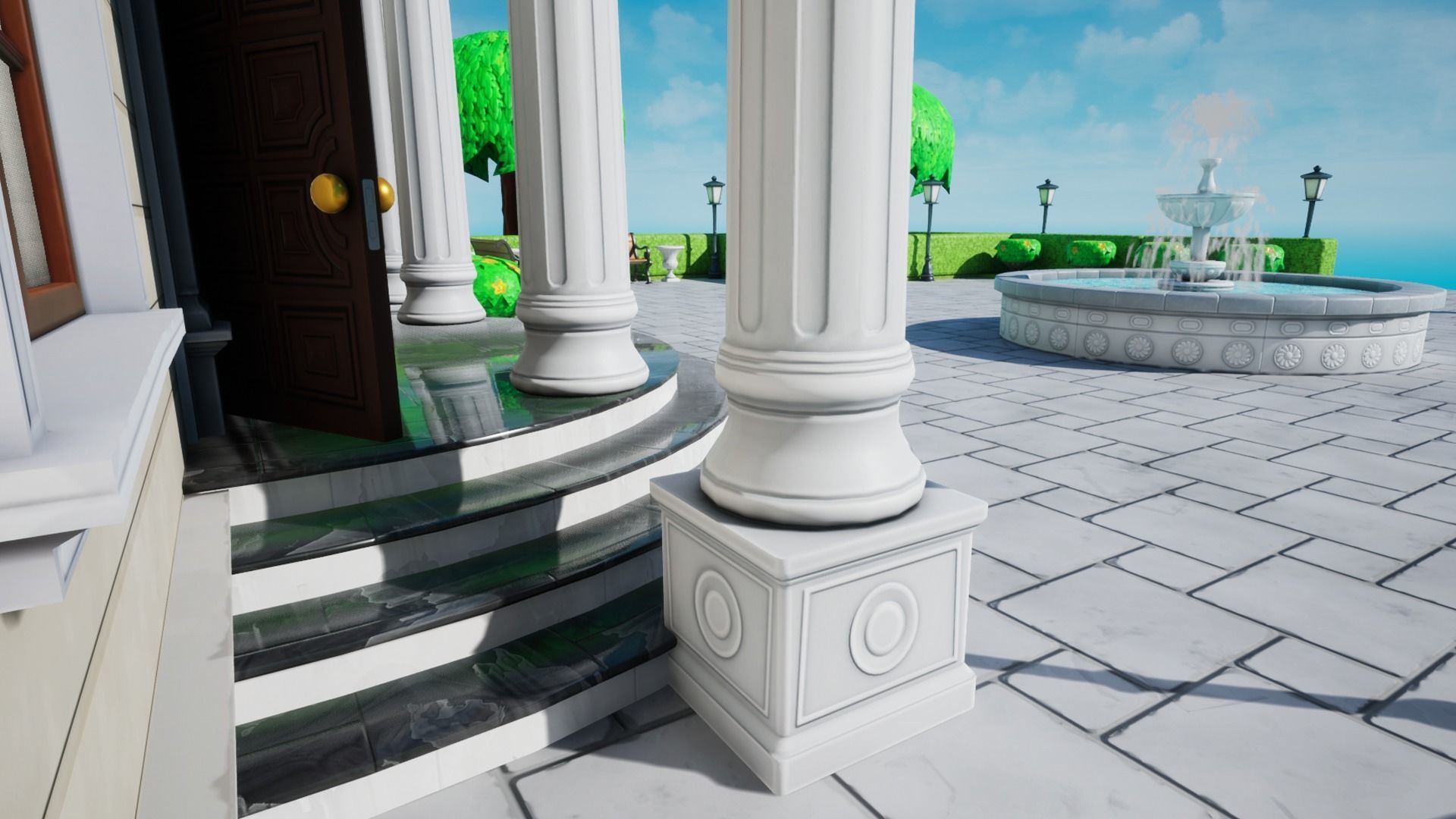 3D model Stylized Bank Exterior VR / AR / low-poly | CGTrader