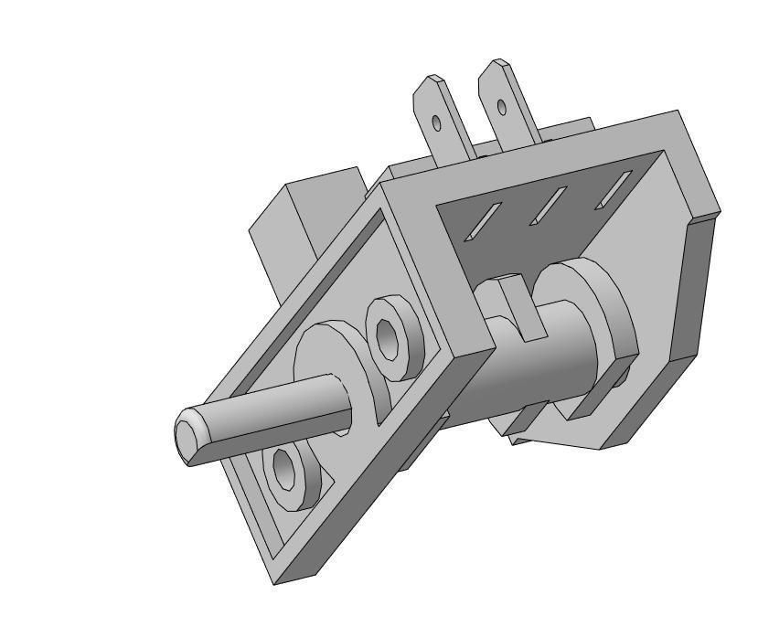 Rotary switch three-position 3D model 3D printable | CGTrader