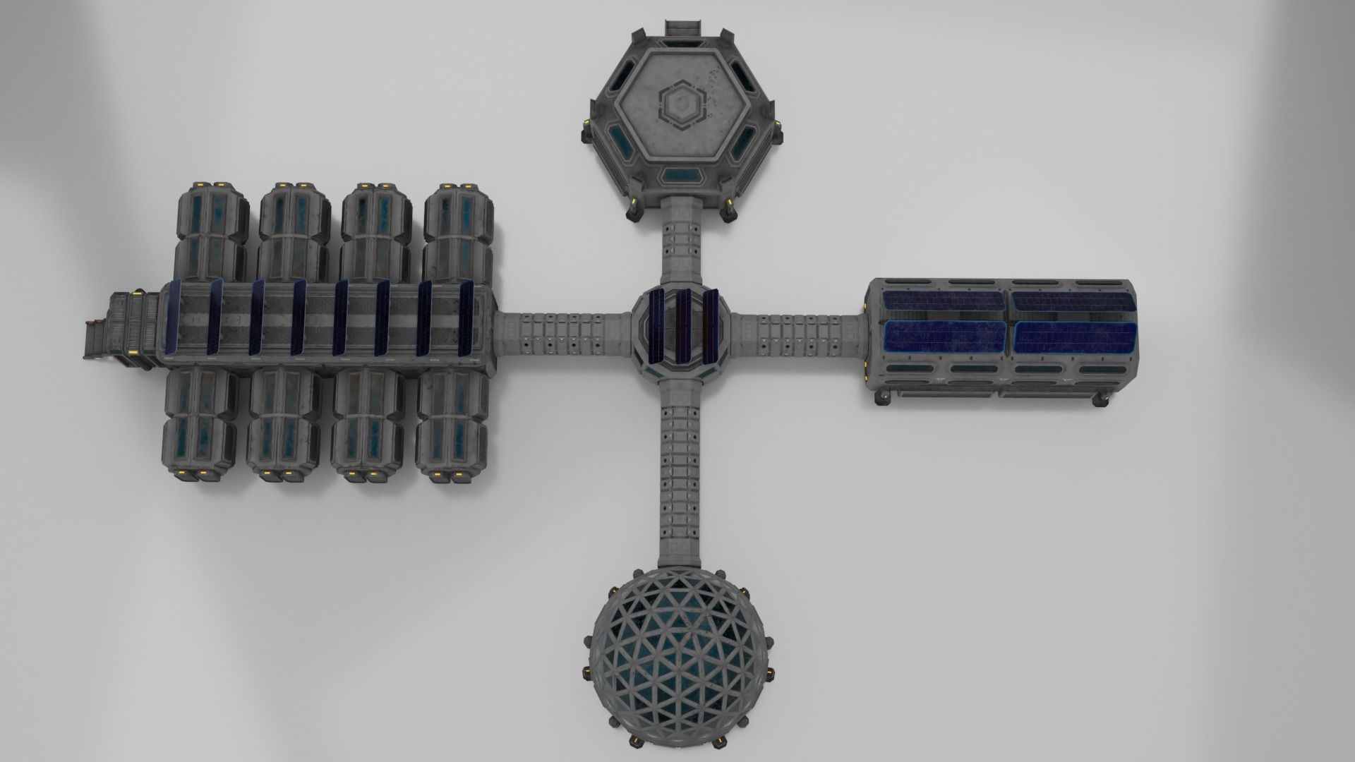 3D model Modular low poly colony VR / AR / low-poly | CGTrader