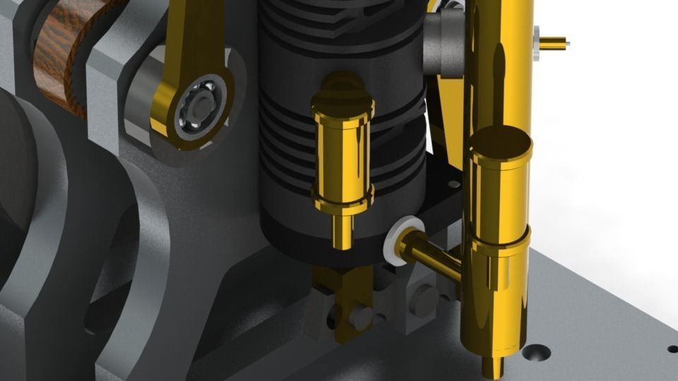 Linford Two-Stroke Engine free 3D model | CGTrader