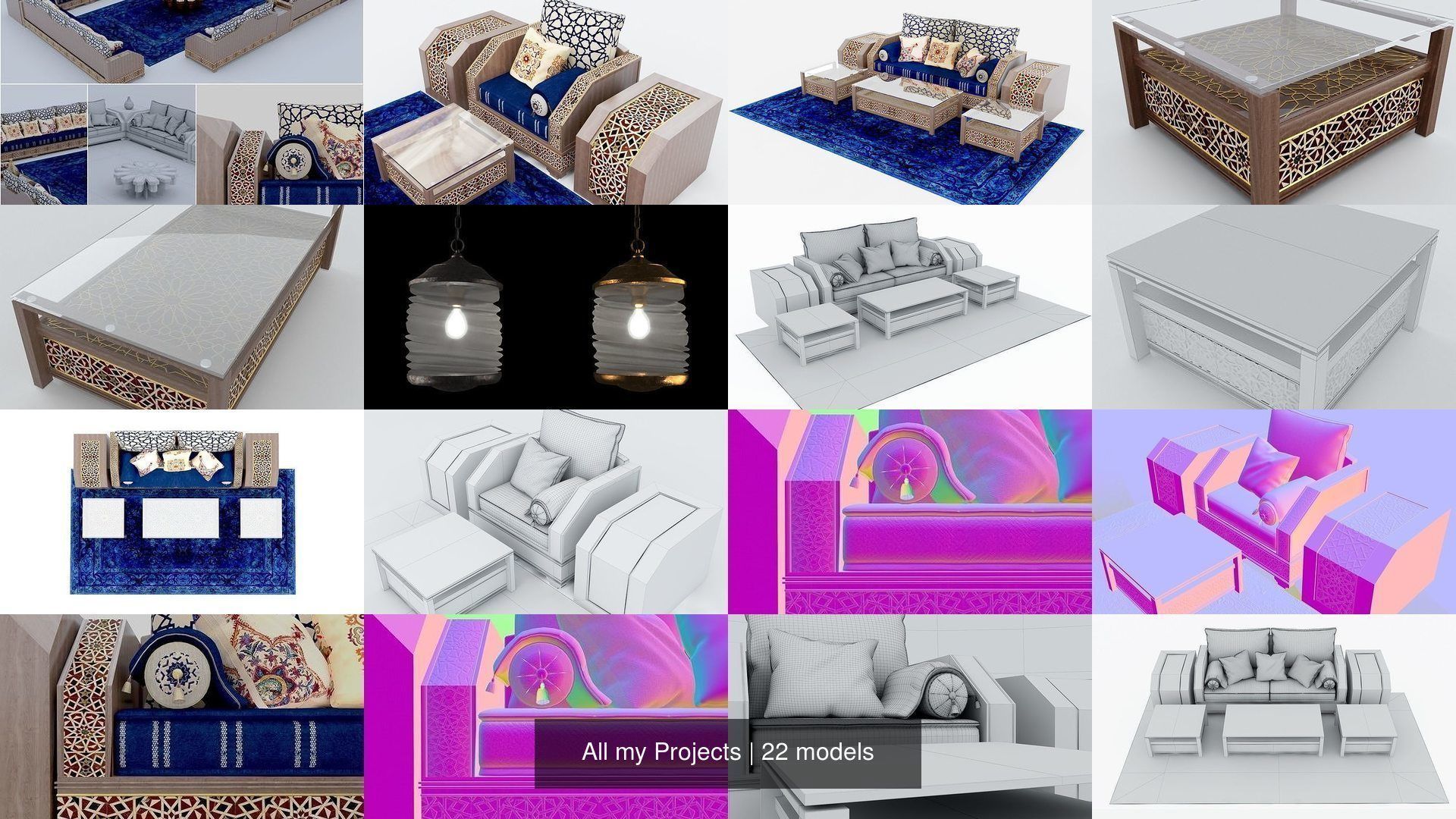 3D Model Collection All my Projects VR / AR / low-poly | CGTrader