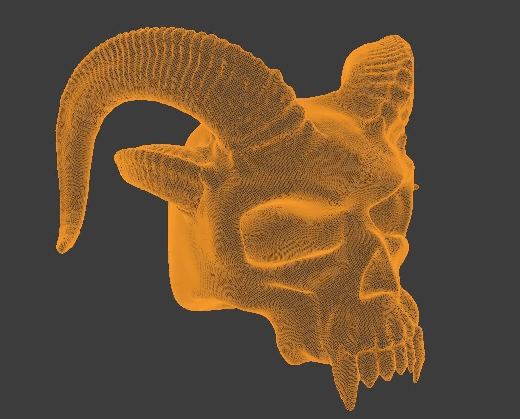 Demon skull free 3D model 3D printable | CGTrader